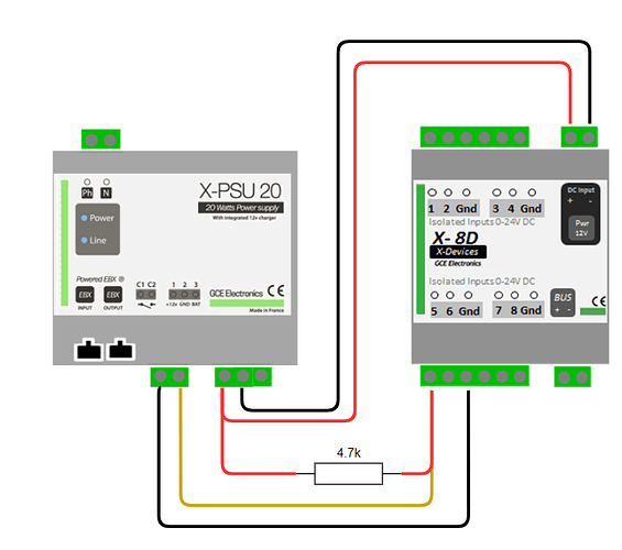 Branchement contact du X-PSU sur X-8D - Cartes Ethernet IPX800 - GCE ...